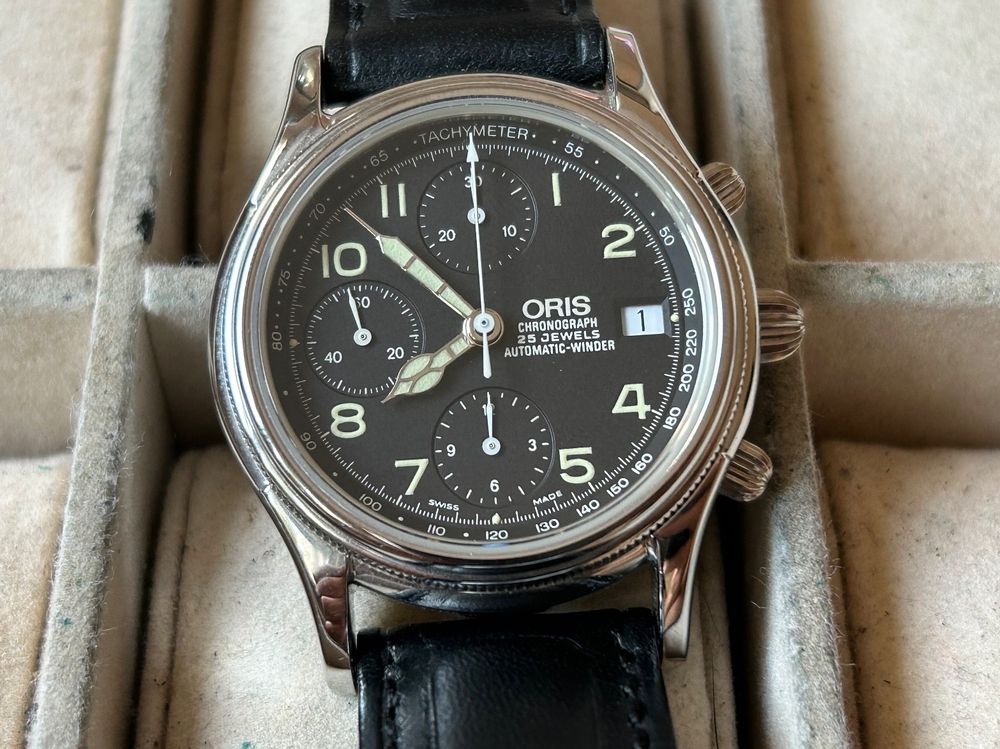Belle montre Oris 7415 chronographe 38mm fonctionne | Kaufen auf Ricardo