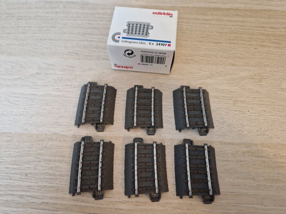 Märklin 6 x 24107 Gebogenes gleis C H0 OVP NEU (Neu und originalverpackt) in St-Aubin-Sauges für ...