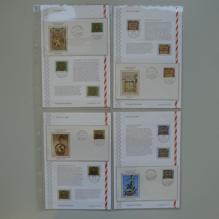 1983, PRO PATRIA: Sammelblätter, rare FDC's (illustriert) (Gebraucht) in Sursee für CHF 12.5 ...