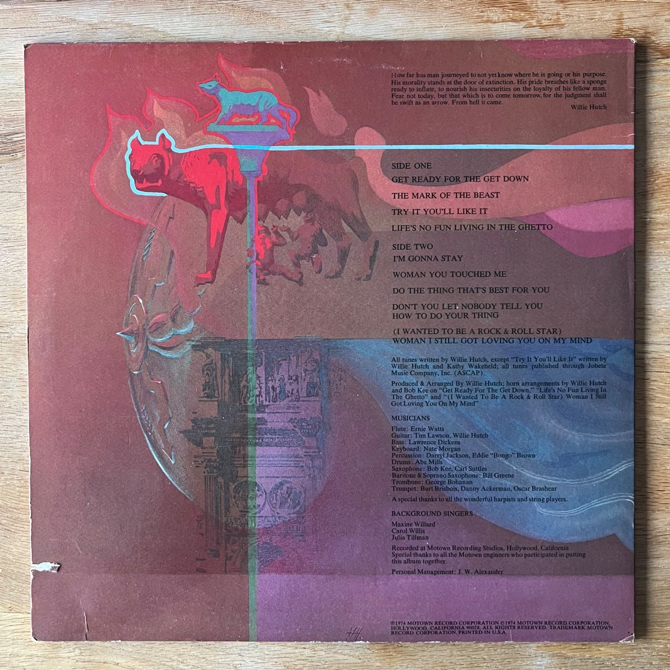 Willie Hutch - The Mark Of The Beast / 1. US-Press. 1974 (Gebraucht) in ...