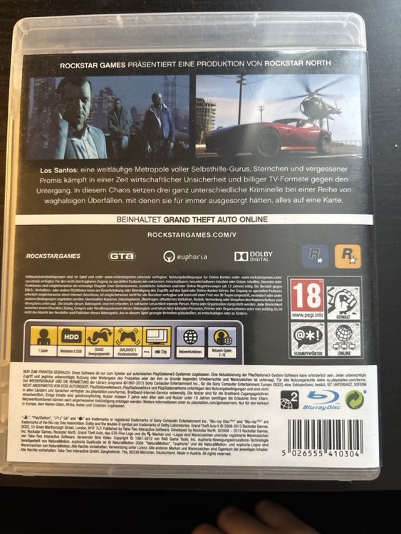 Grand Theft Auto V (GTA 5) PS3 - Top Zustand! Super Game! (Neu (gemäss ...