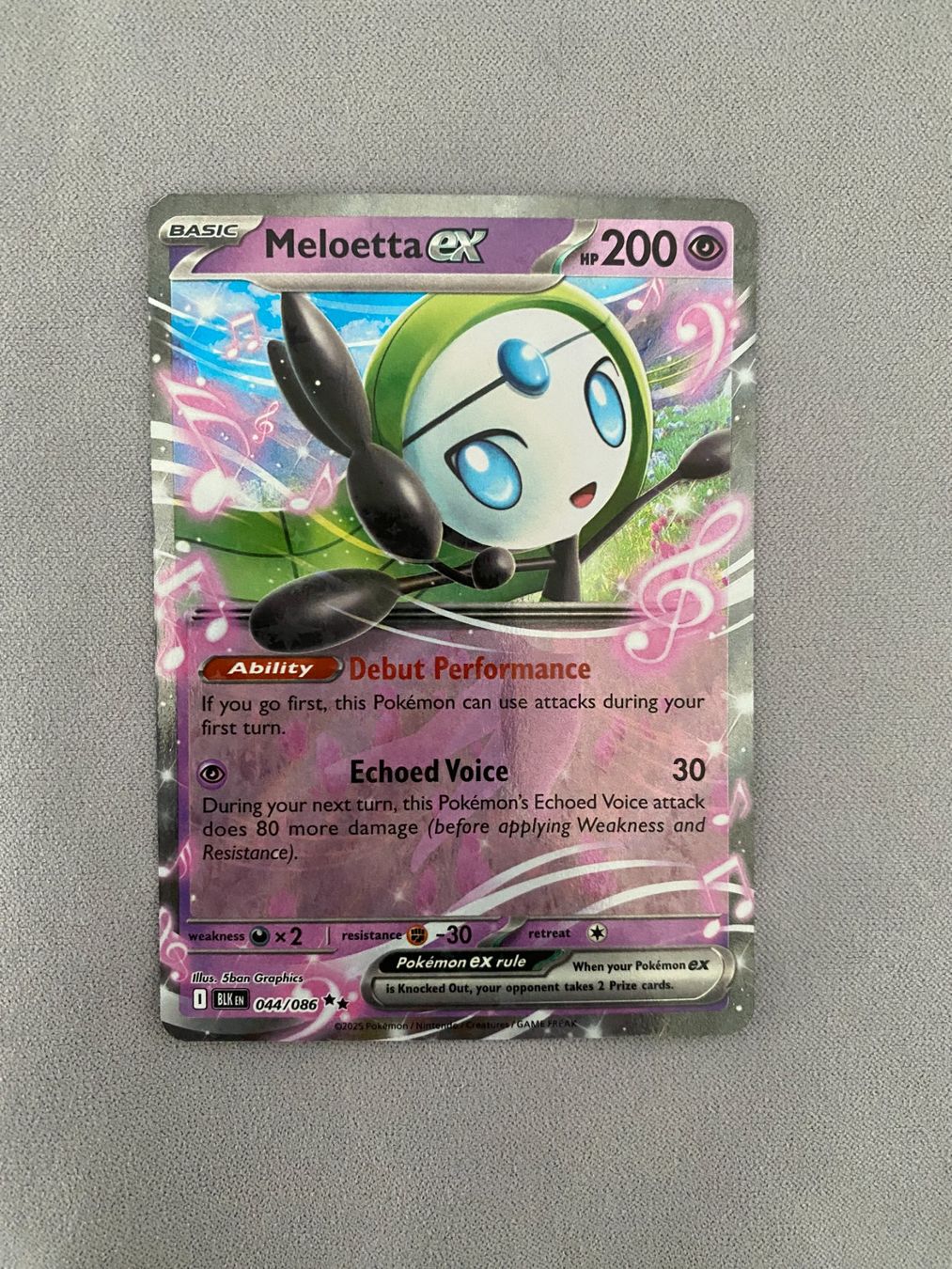 Pokémon Black Bolt / Meloetta ex 044/086 EN (Neu (gemäss Beschreibung)) in Rottenschwil für CHF ...