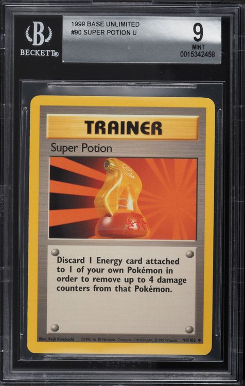 1999 POKEMON BASE SET SUPER POTION #90 BGS 9 MINT (Neu (gemäss ...