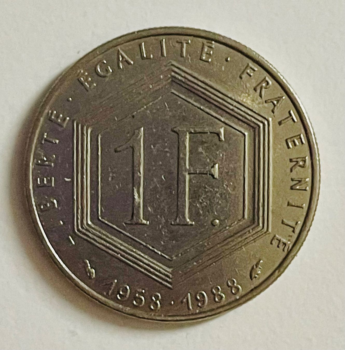 Frankreich 1 Franc, 1988, Charles de Gaulle, Selten! XF-45 (Gebraucht ...