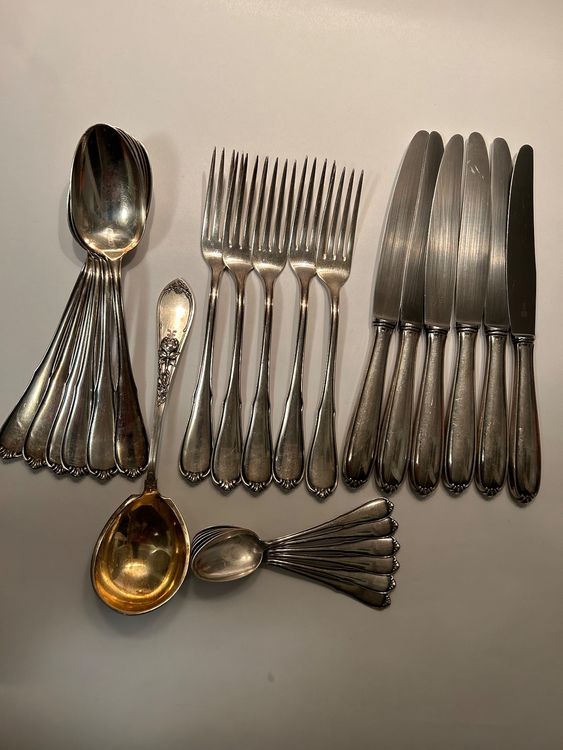 Silberbesteck 800er, Jezler 24-teilig (Gebraucht) in rotkreuz für CHF 700 – mit Lieferung auf ...