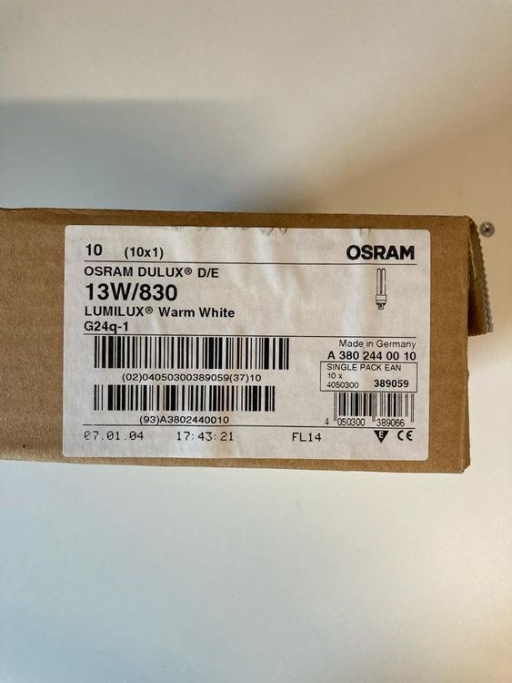 Osram Dulux D/E 13W 830 G24q-1 | Kaufen auf Ricardo