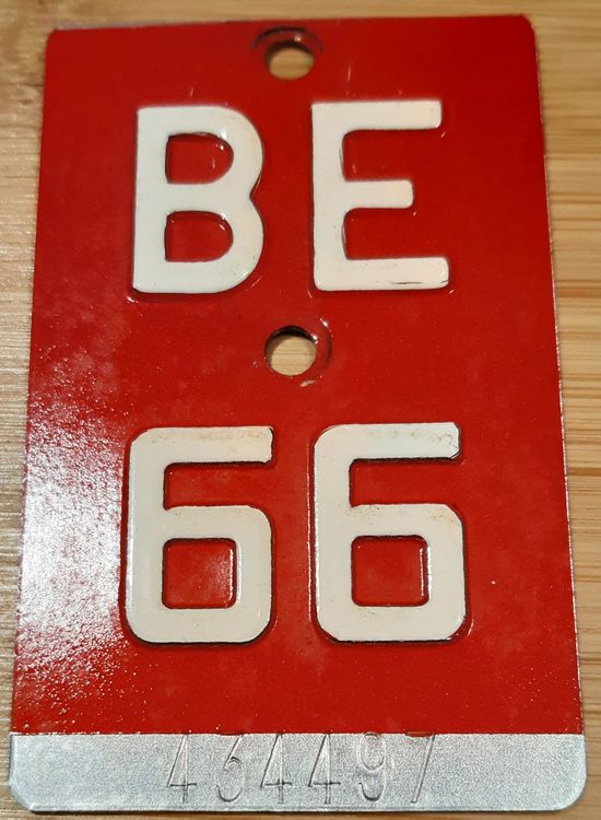 Alte Velonummer BE66 | Kaufen auf Ricardo
