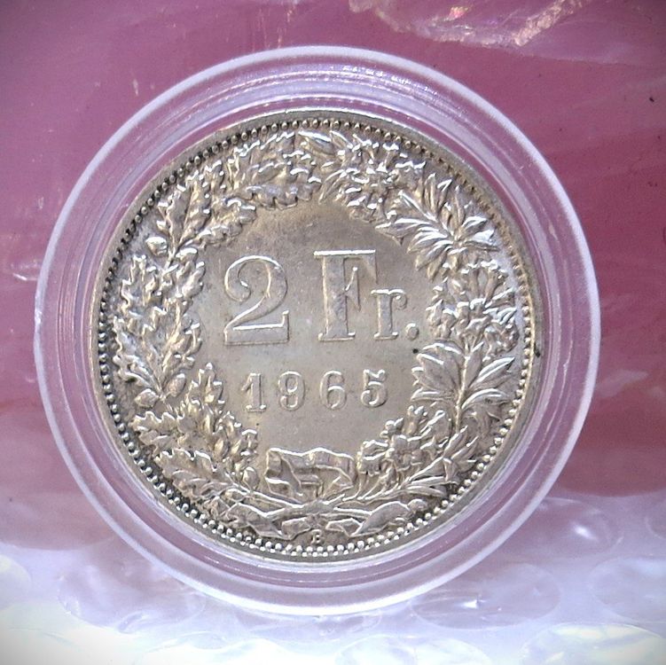 Sammlersmünze: 2 Franken 1965 Silber | Kaufen auf Ricardo