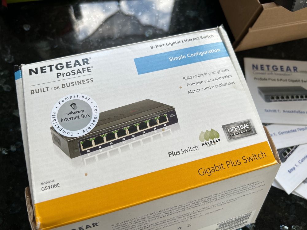 Netgear prosafe plus 8-port Gigabite Switch GS108E (Gebraucht) in ...