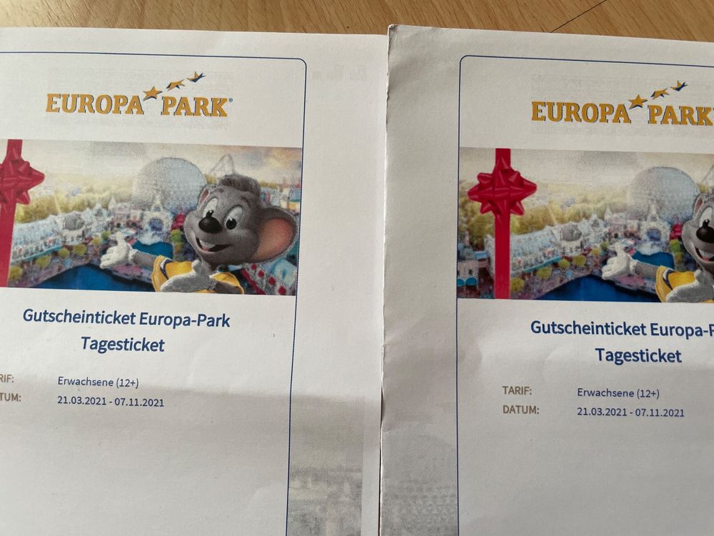 Spannende Gutscheine Europapark 2 Fr 1 Bilder