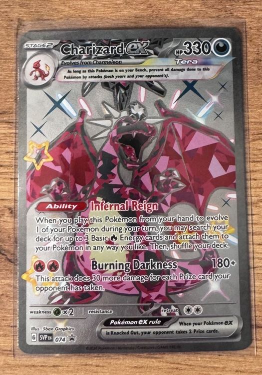 Charizard ex SHINY PROMO SVP 074 Pokemon Paldean Fates (Neu (gemäss ...