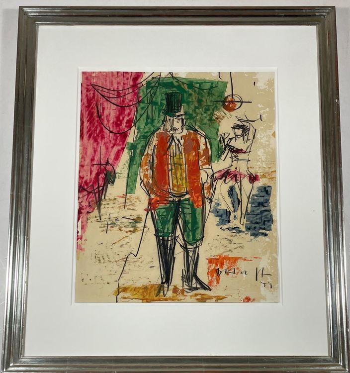 Sehr Interessante Mischtechnik unleserlich Signiert | Kaufen auf Ricardo