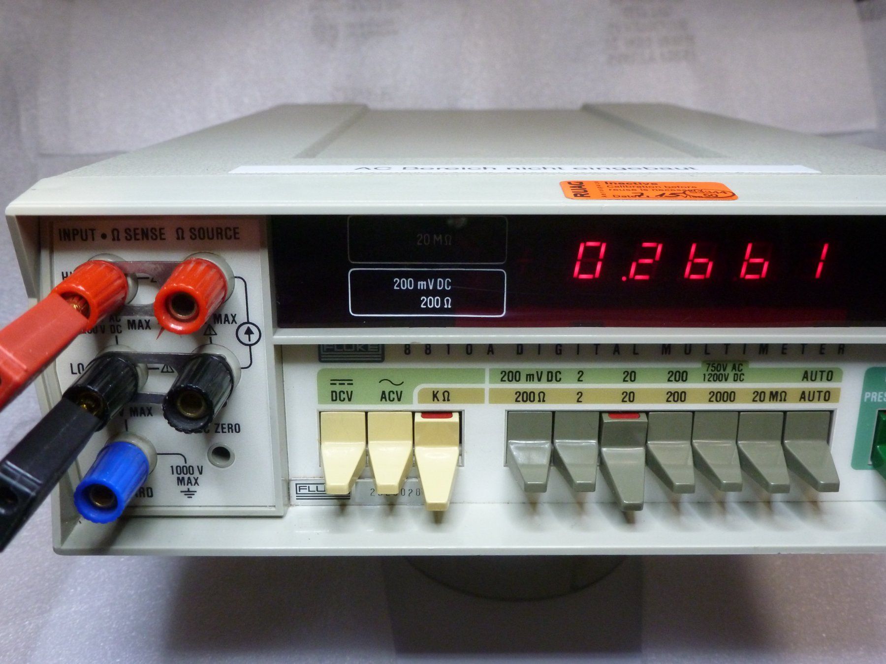 Fluke 8810A Digital Multimeter (ohne AC Messbereich) (Gebraucht) in ...