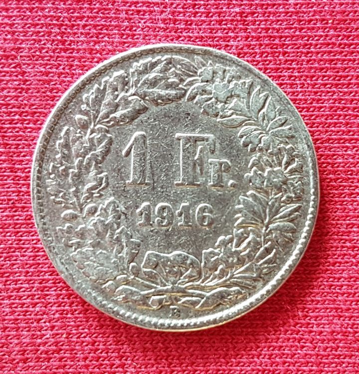 1 Franken 1916 uralte sehr rare Silbermünze ab nur 1 Fr !!! (Gebraucht) in Camignolo für CHF 3.1 ...
