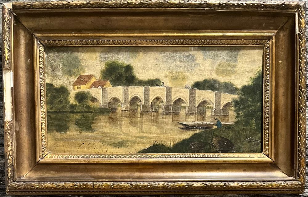 Antike Englische Schule Brücken Ansicht Gemälde, Unl. Sig. (Gebraucht) in Root für CHF 19 – mit ...