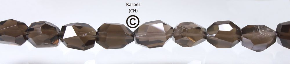 Rauchquarz Strang / Rang Quartz fumé, 16-21x12-16 mm, 25.5cm (Neu und ...