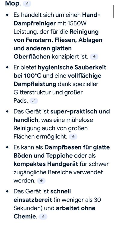 Clean Maxx Hand-Dampf-Mop1550W -Originalverpackt ungebraucht (Neu und ...