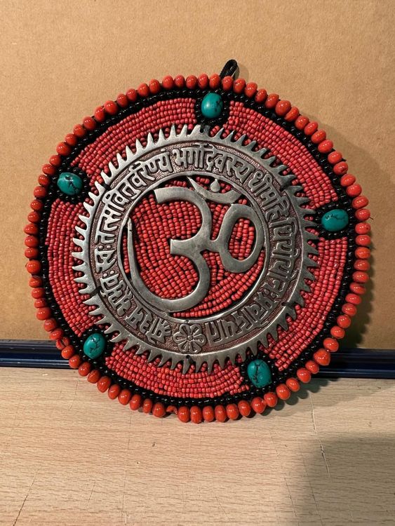 Vintage Beaded OM Wall Decor with Turquoise Accents (D'occasion) à ...