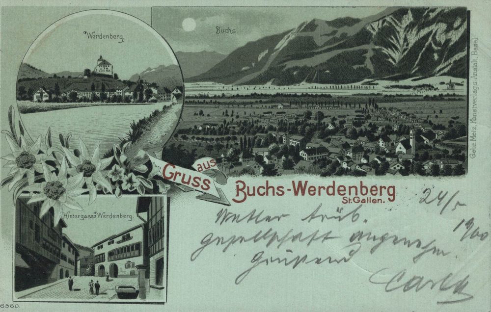 Gruss aus Buchs - Werdenberg, Schloss, Hintergasse | Kaufen auf Ricardo