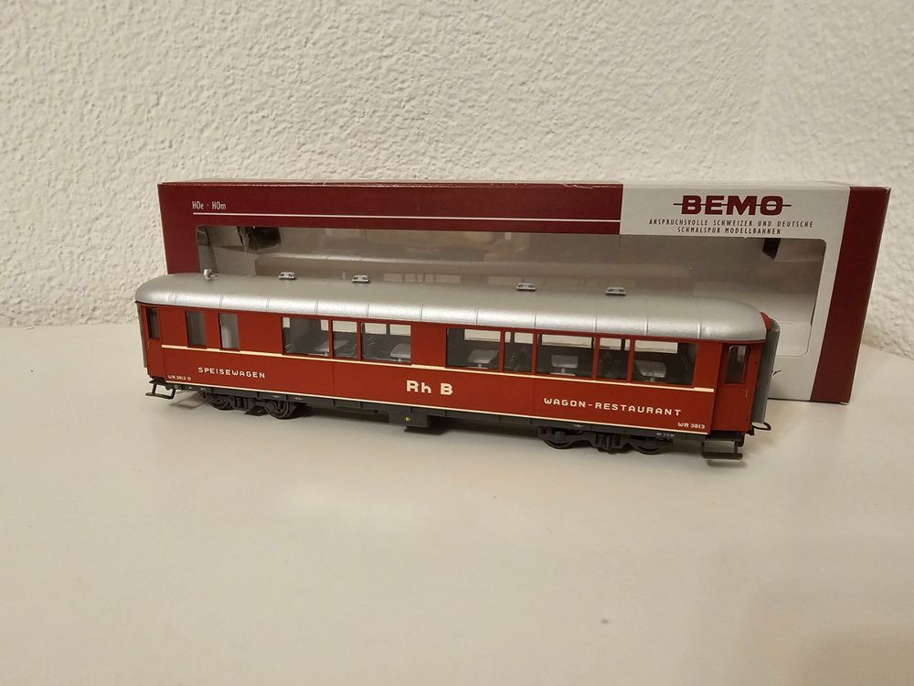 BEMO 3274 103 - RhB WR 3813 Speisewagen rot 70er Jahre H0m | Kaufen auf Ricardo