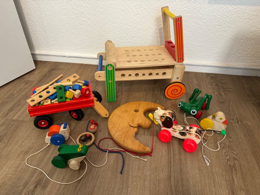 Vintage Holz Spielzeug KOUVALIAS Fisher Price Little Snoopy (Gebraucht ...