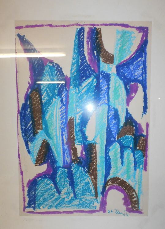 Rausverkauf - Kunst Farbzeichnung 70er jahre signiert (Gebraucht) in Sursee für CHF 50 – nur ...
