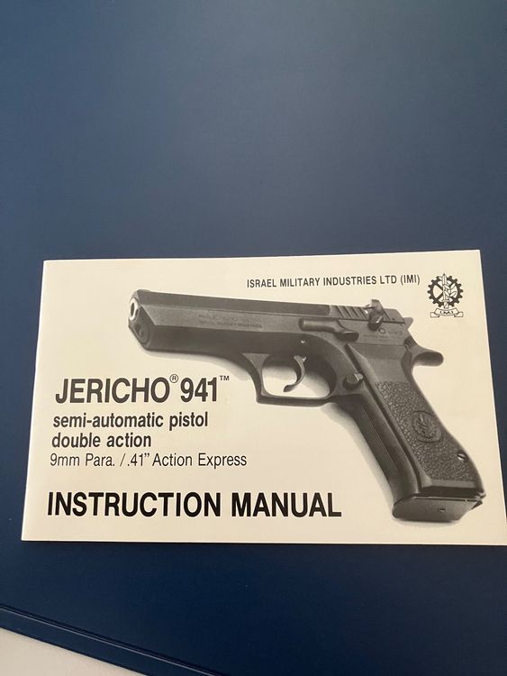 Original I.M.I Jericho 941 Bedienungsanleitung Israel Pist (Gebraucht) in Gelterkinden für CHF ...