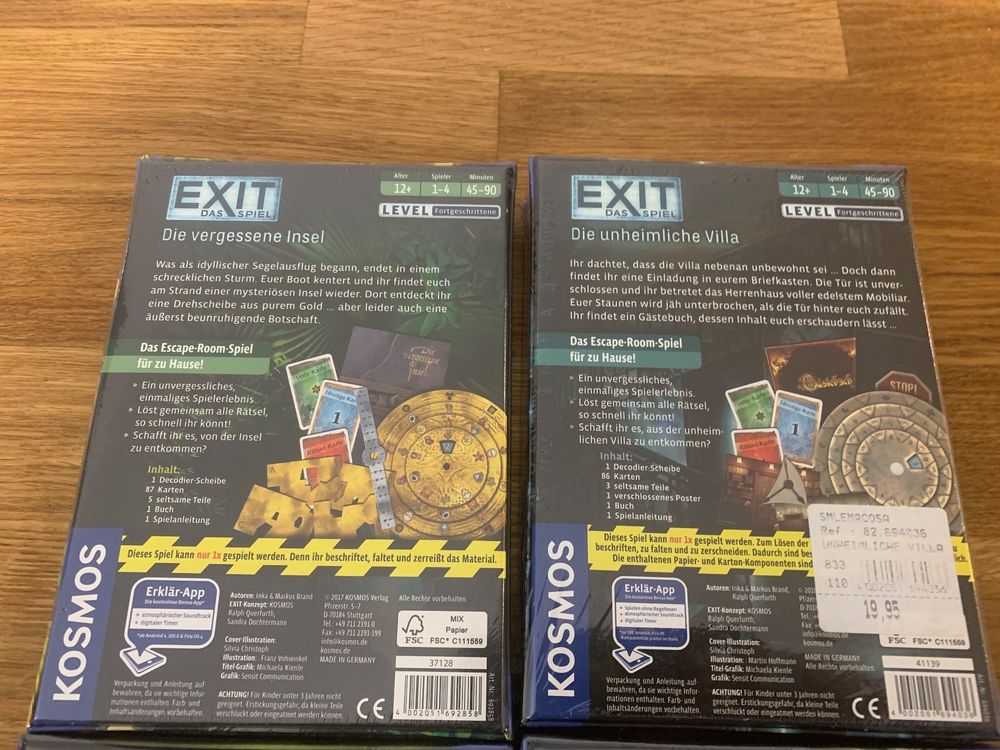 Exit Spiele Original verpackt (Neu und originalverpackt) in Breitenbach für CHF 45 – mit ...