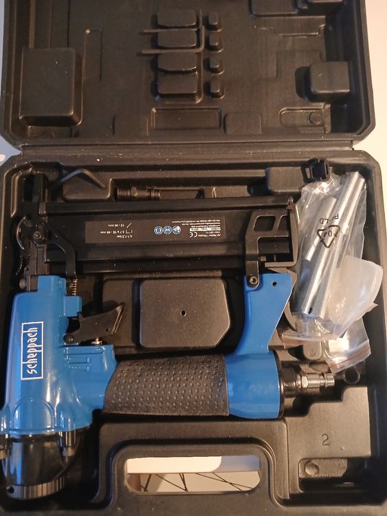 Scheppach Air Nailer - Pneumatic Nail Gun - Incl. Case (Neu (gemäss ...