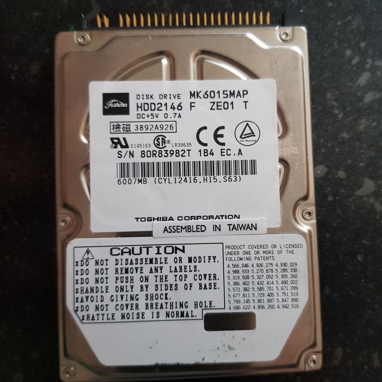 HDD 2146 F Toshiba 600 mb MK6015MAP | Kaufen auf Ricardo
