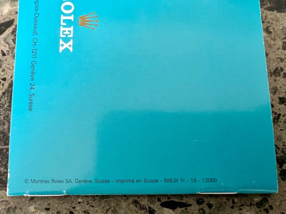 ROLEX GMT-Master - Full Set of Original Booklets,French,2000 (Gebraucht ...