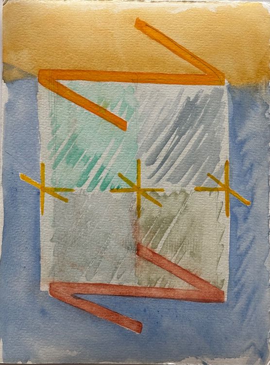 Hans-Peter von Ah, Aquarell, Formen, Bau, Abstrakt, Nachlass (Gebraucht ...