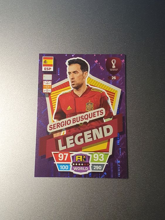 Sergio Busquets World Cup Qatar 2022 Legends Card (Neu (gemäss ...