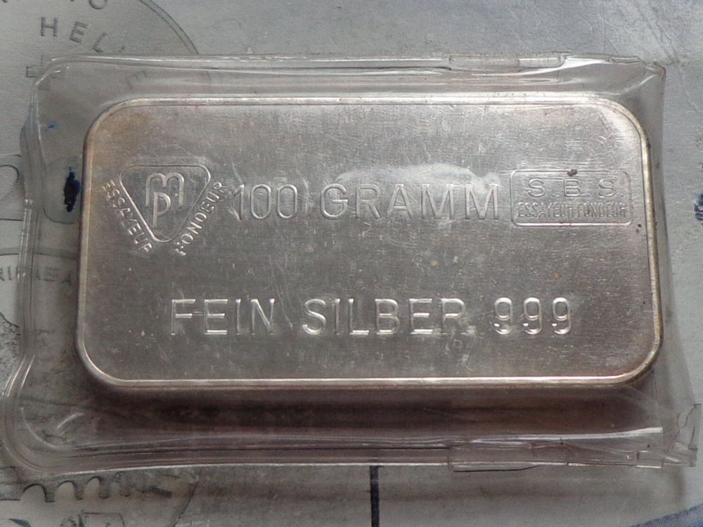 Silberbarren SBS 100 grammes Fein Silber .999 (Gebraucht) in Pully für ...