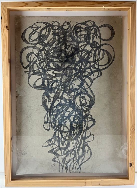 Grosses Zeichnung mit Ausstellung Flyer | Kaufen auf Ricardo