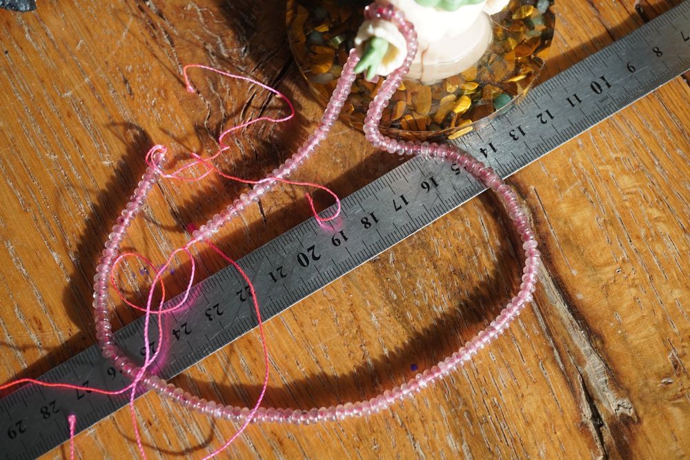 Erdbeer Quarz Rosa Donuts 4mm Strang TOPSTONE (Neu und originalverpackt ...