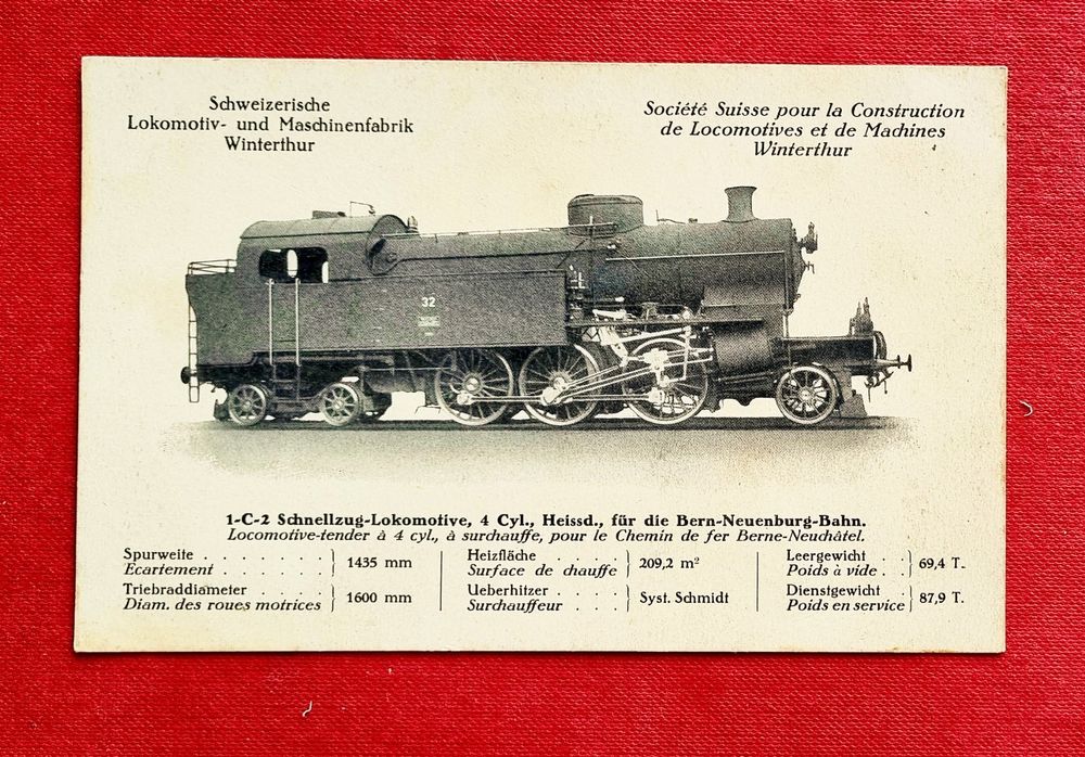Winterthur - Lokomotivfabrik - Dampflok Bern - Neuchatel (Gebraucht) in Rothrist für CHF 8.5 ...