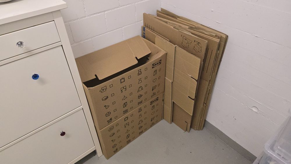 IKEA Umzugsboxen – 10 Stück (64x34x40 cm / 80 l) (Gebraucht) in Effretikon für CHF 9 – nur ...