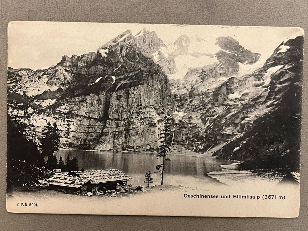 Oeschinensee und Blümlisalp Postkarte Schweiz Berge | Kaufen auf Ricardo