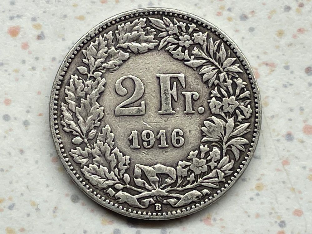 1916 2 Franken Top-Jahrgang !!! sehr selten !!!!!! | Kaufen auf Ricardo