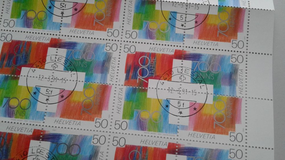 Briefmarken Bogen Sondermarken 700 Jahre Schweiz | Kaufen auf Ricardo