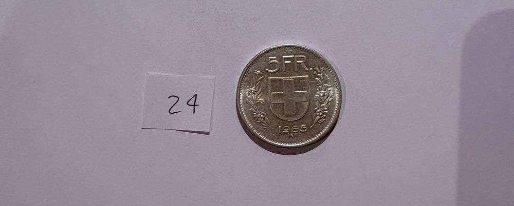 5 Franken 1965, Konföderation, Silbermünze Schweiz (Neu (gemäss Beschreibung)) in Gähwil für CHF ...