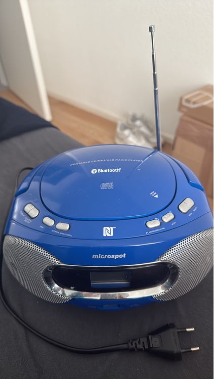 Microspot CD/MP3/USB Radio Player mit Bluetooth, Blau (Gebraucht) in ...