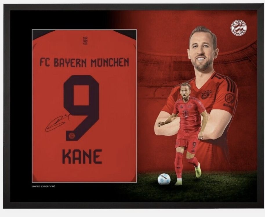Fc Bayern München Trikot Rahmen Harry Kane Bundesliga (Neu und originalverpackt) in Altnau für ...