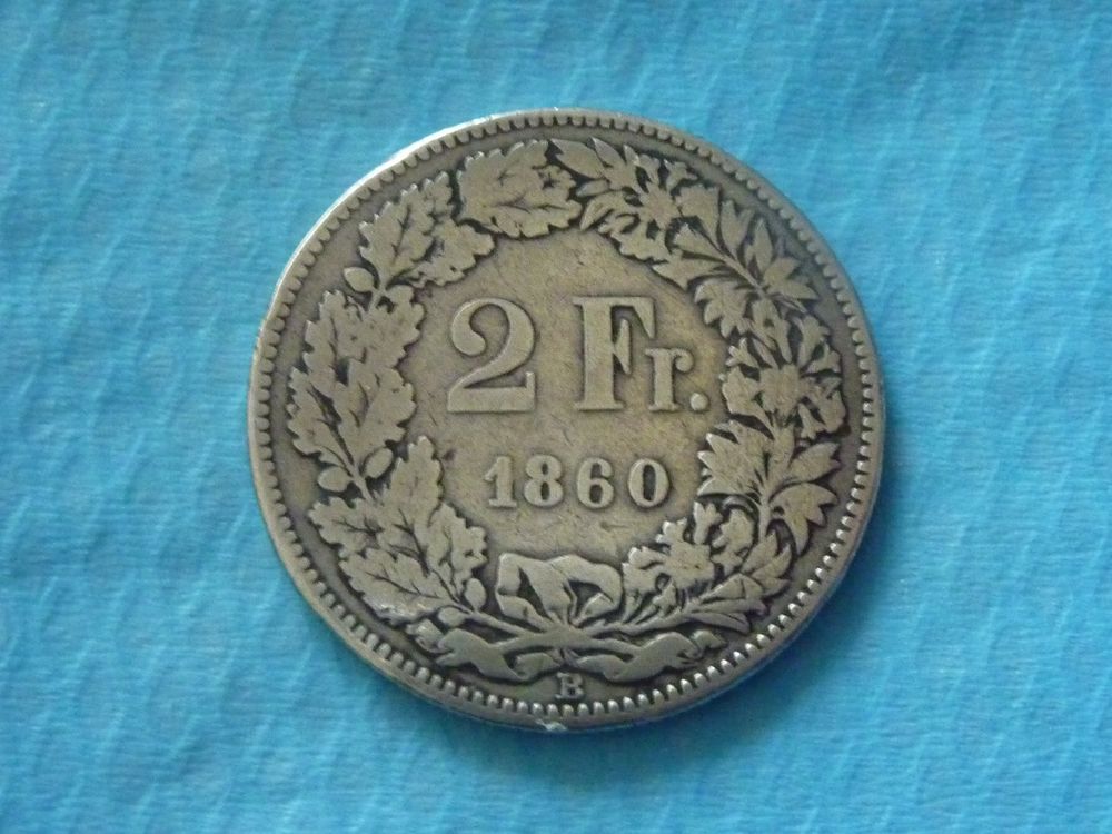 Silber 2 Franken 1860 vorzüglich. | Kaufen auf Ricardo