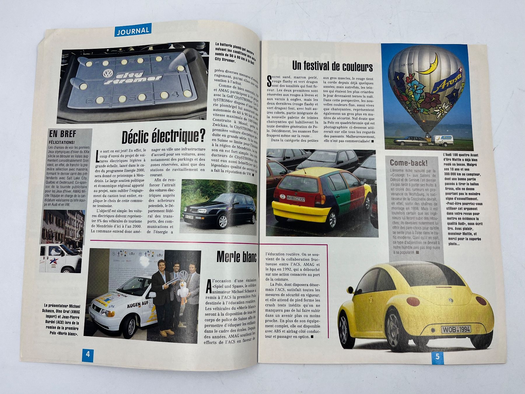 Magazine VW et Audi Suisse n14. Mars 1995 (Neuf (Voir description)) à ...