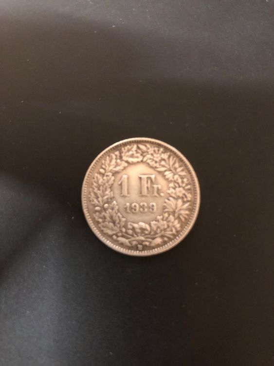 Pièce 1 chf Franken argent silver Silber Münze 1939 (Gebraucht) in Fully für CHF 3 – mit ...