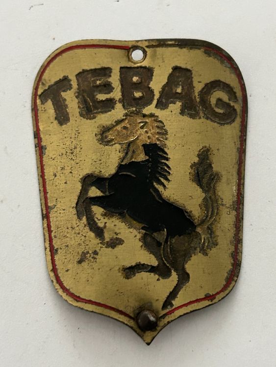 Altes Schweizer Fahrrad Steuerkopf Emblem Tebag Zürich (Gebraucht) in ...