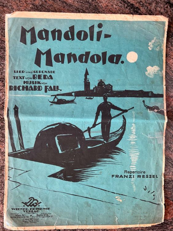 Noten - Antik (1925) - Mandoli-Mandola - Franzi Ressel (Gebraucht) in ...