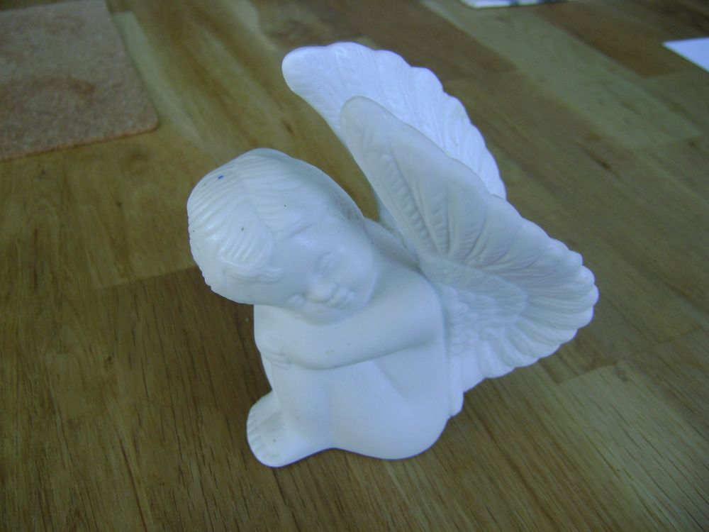 Engelfigur aus Gips, weiss | Kaufen auf Ricardo